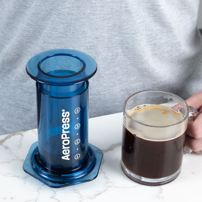 AEROPRESS CLEAR BLUE COFFEE MAKER – Little Fin Coffee Roastery Ltd